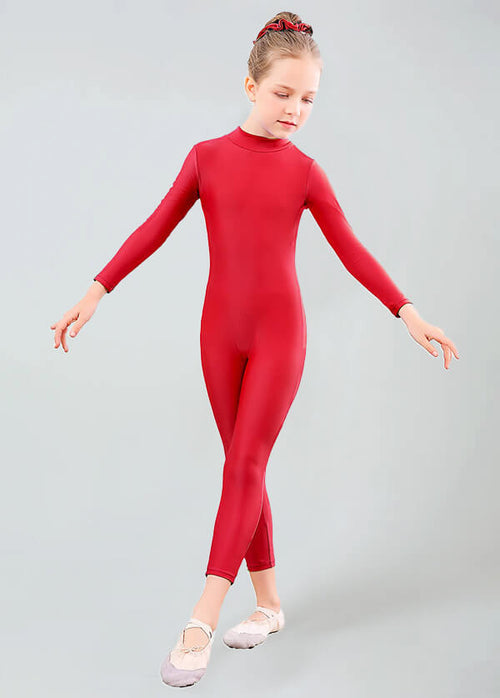 Girls Spandex Long Sleeve Full Body Unitard | Speerise