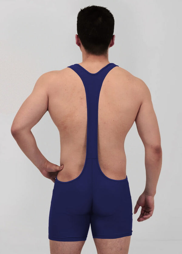 Mens Sexy Spandex Suspender Unitard