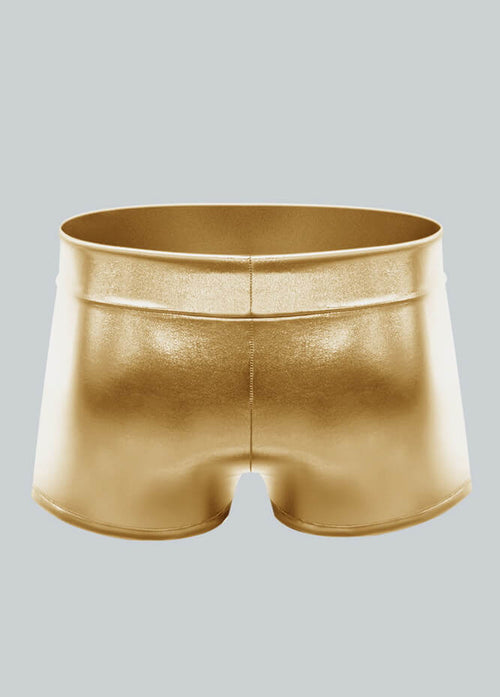 Men's Shiny Metallic Boxer Briefs - 70s Disco Costume Shorts for Rave ...
