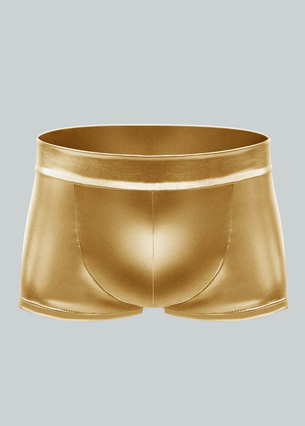 Men's Shiny Metallic Boxer Briefs - 70s Disco Costume Shorts for Rave ...