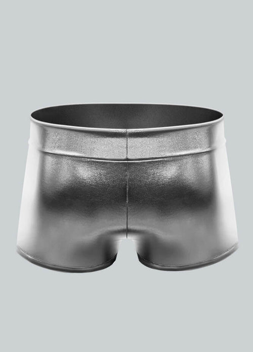 Mens Shiny Metallic Boxer Briefs Shorts