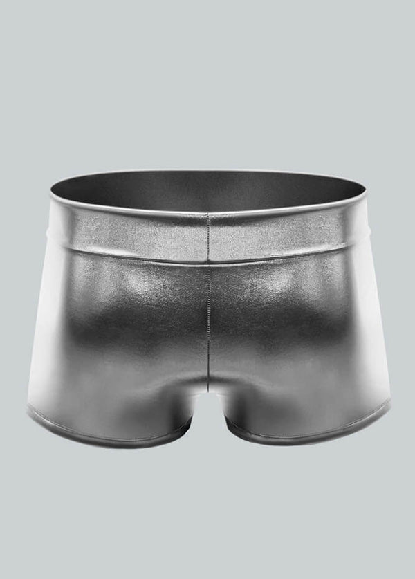 Mens Shiny Metallic Boxer Briefs Shorts