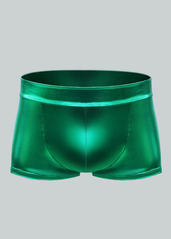 Mens Shiny Metallic Boxer Briefs Shorts