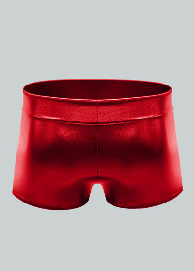 Mens Shiny Metallic Boxer Briefs Shorts