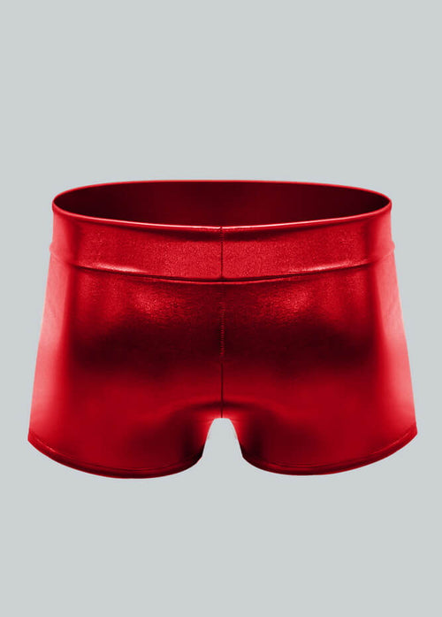 Mens Shiny Metallic Boxer Briefs Shorts