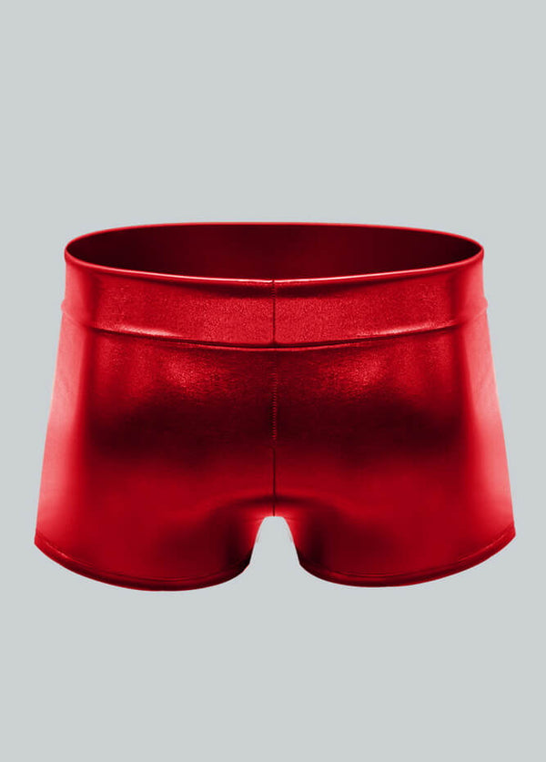 Mens Shiny Metallic Boxer Briefs Shorts