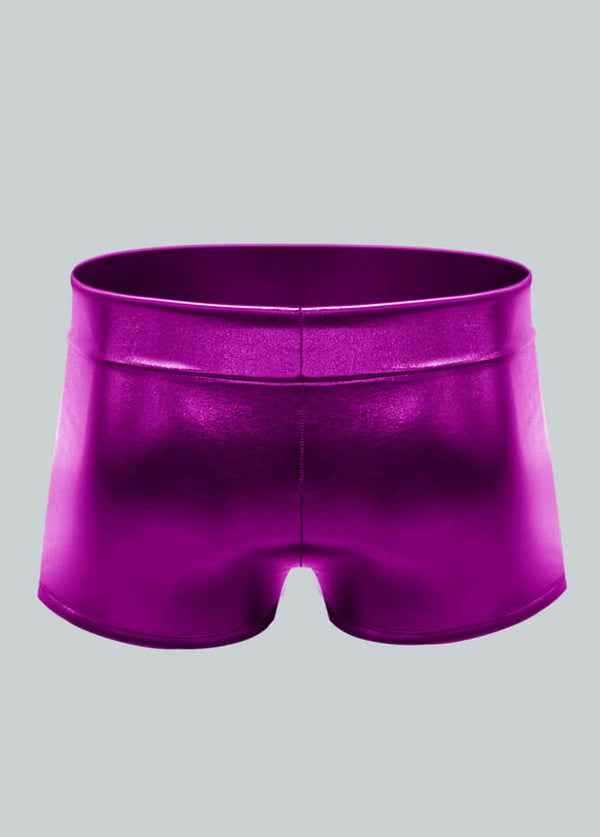 Mens Shiny Metallic Boxer Briefs Shorts
