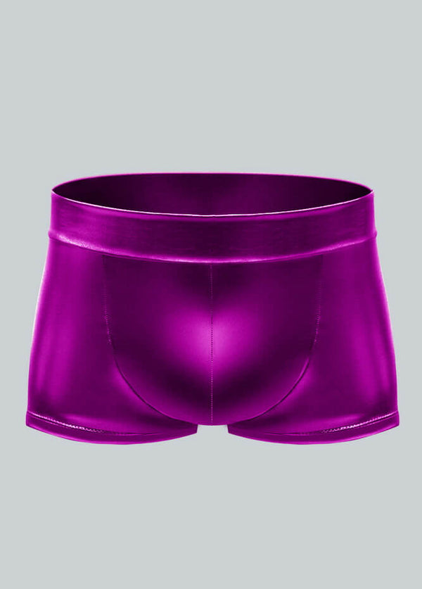 Mens Shiny Metallic Boxer Briefs Shorts