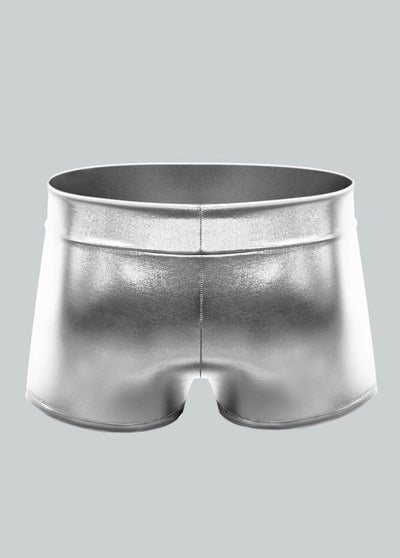 Mens Shiny Metallic Boxer Briefs Shorts