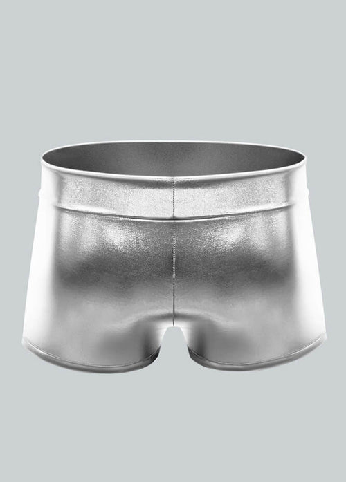 Mens Shiny Metallic Boxer Briefs Shorts