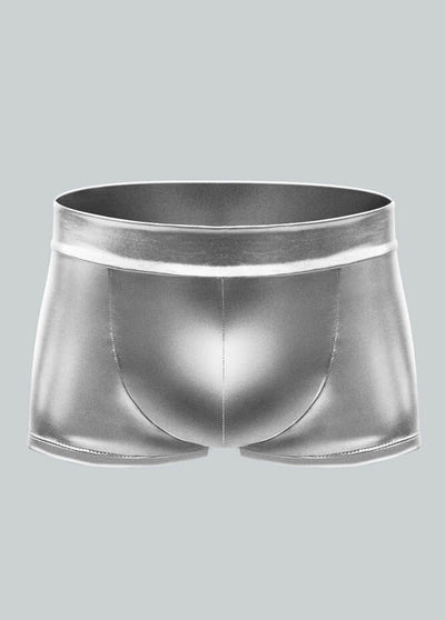 Mens Shiny Metallic Boxer Briefs Shorts
