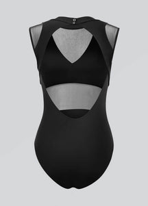 Womens Cut-Out Sheer Mesh Bodysuit