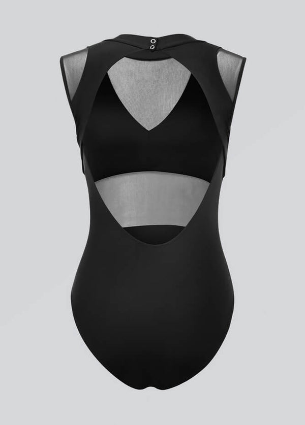 Womens Cut-Out Sheer Mesh Bodysuit