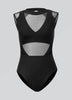Womens Cut-Out Sheer Mesh Bodysuit