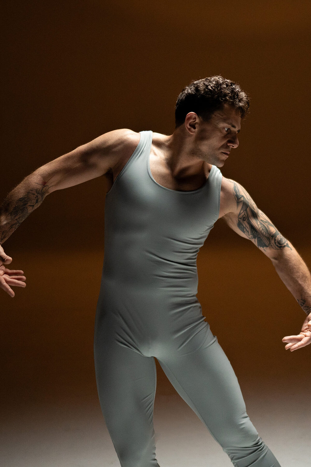 Mens Tank Top Scoop Neck Sleeveless Unitards